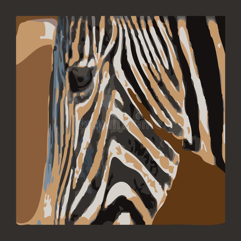 Stylized Zebra Wall Frame Home Interiors Stock Illustration ...