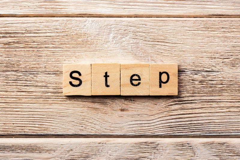 Step by Step - Word Concept on Building Blocks, Text Stock Image ...