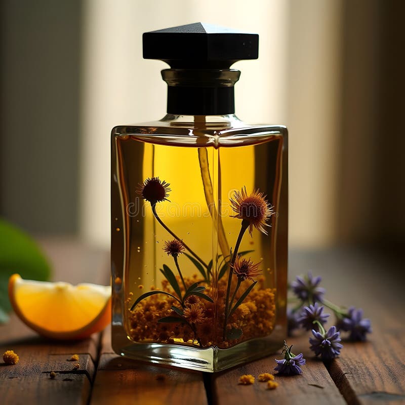 Aromatic Alchemy: Mystery Bottle Bursting with Herbal Elixir Stock ...