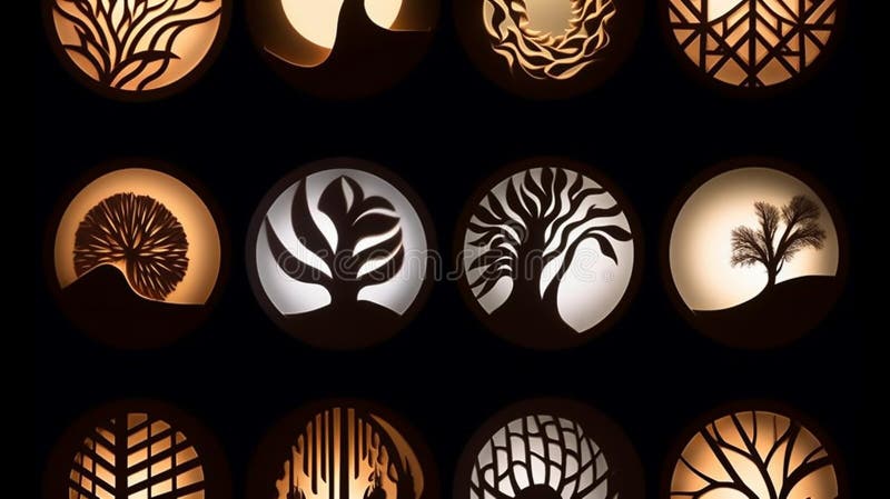 Gobo Lights Unleashed stock illustration. Illustration of black - 281753103