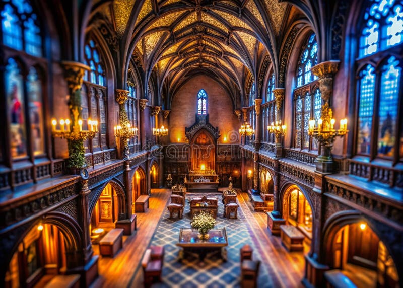 A Darkly Elegant Miniature Gothic Interior TiltShift Photography ...