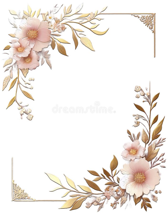 Floral Design for an Invitation Card Stock Illustration - Illustration ...