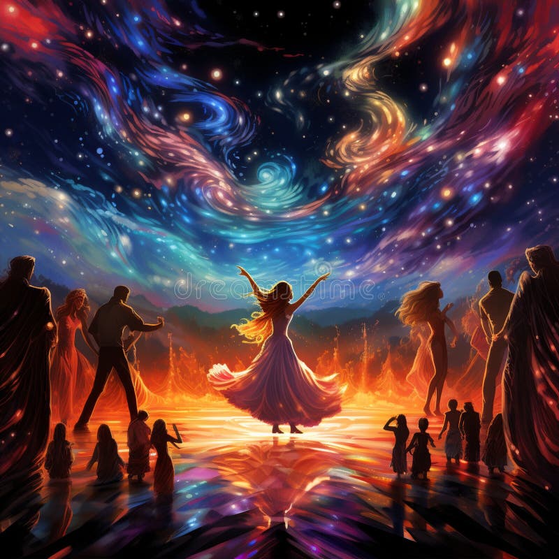 Midnight Mirage: a Mesmerizing Display of Dance and Illusion Stock ...