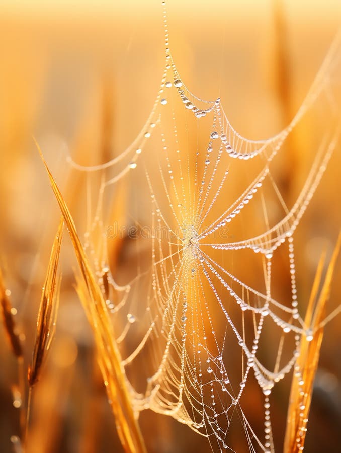 Glistening Spider Web stock illustration. Illustration of artistry ...