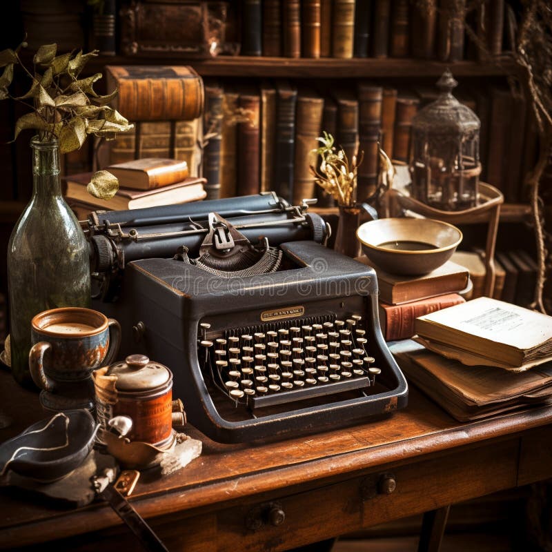Vintage Vibes: the Allure of Old-Fashioned Typewriters Stock Photo ...