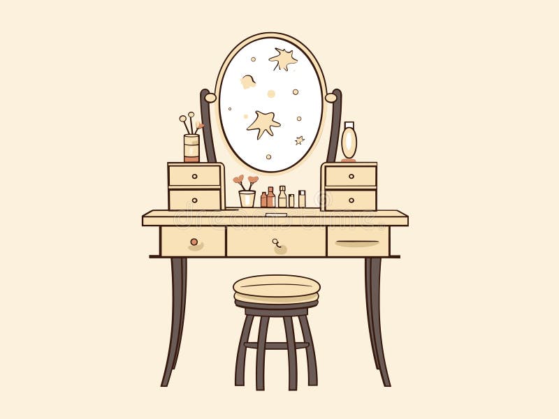 Illustration of Chic Elegance - Dressing Table Design Stock Vector ...