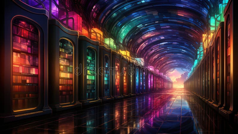 Step into the World of Technology with a Vibrant Visual of a Data ...