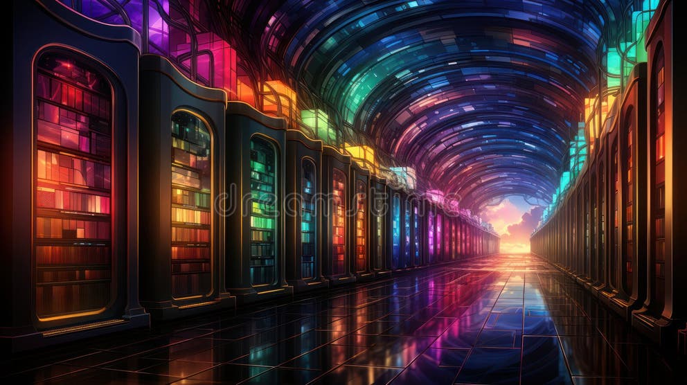 Step into the World of Technology with a Vibrant Visual of a Data ...