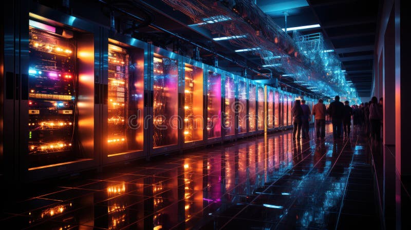 Step into the World of Technology with a Vibrant Visual of a Data ...