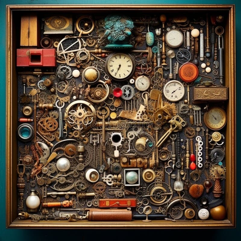 Hidden Treasures: a Macro View of a Drawer S Content Stock Photo ...