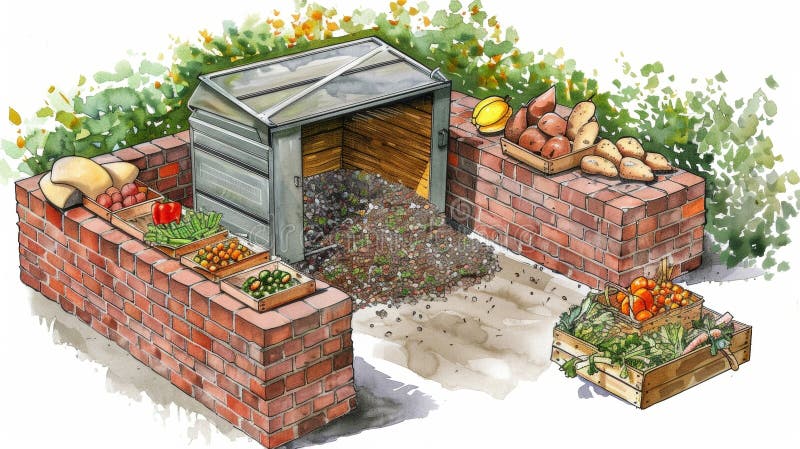 A Stepbystep Graphic on How To Build a DIY Compost Bin Using Common ...