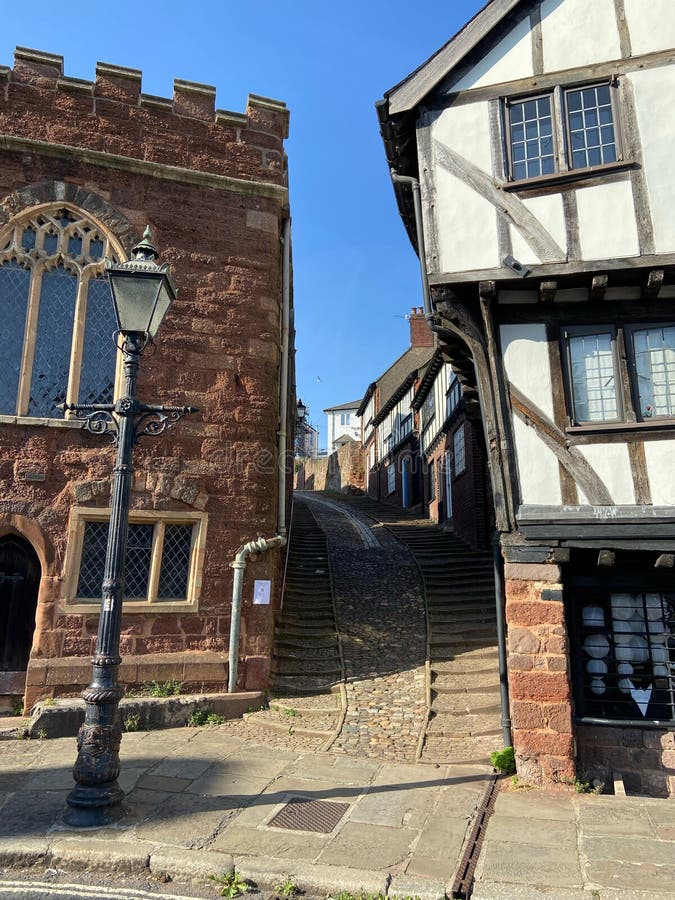 Stepcote Hill in Exeter stock photo. Image of landmark - 326766252