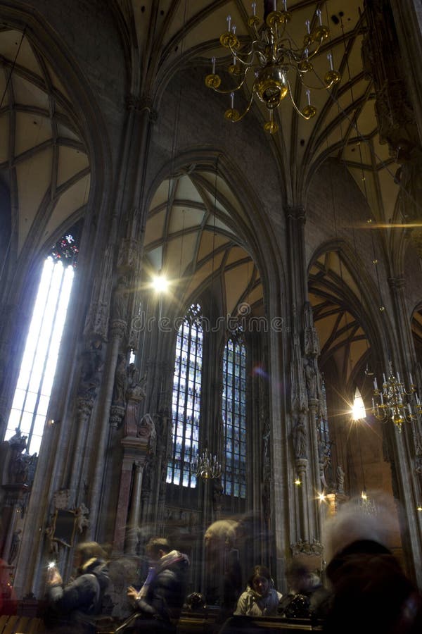 Stephansdom Cathedral Interior in Vienna, Austria Editorial Stock Photo ...