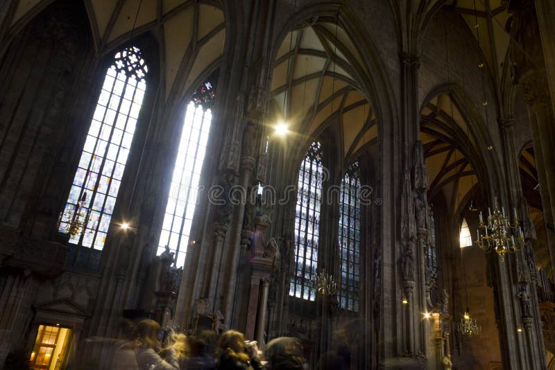 Stephansdom Cathedral Interior in Vienna Editorial Photo - Image of ...