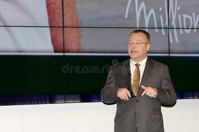Stephen Elop, Nokia editorial stock photo. Image of exhibition - 23583333