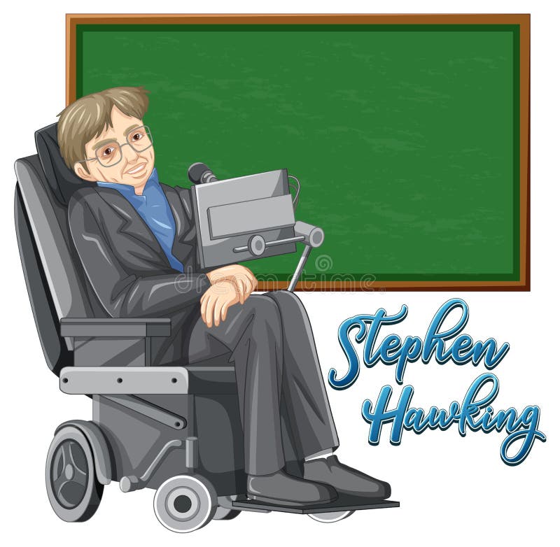Stephen Hawking Cartoon Character Stock Vector - Illustration of ...