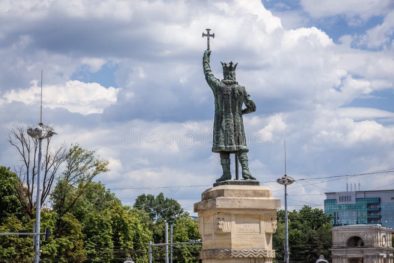 Stephen III Monument in Chisinau City Stock Image - Image of moldavian ...