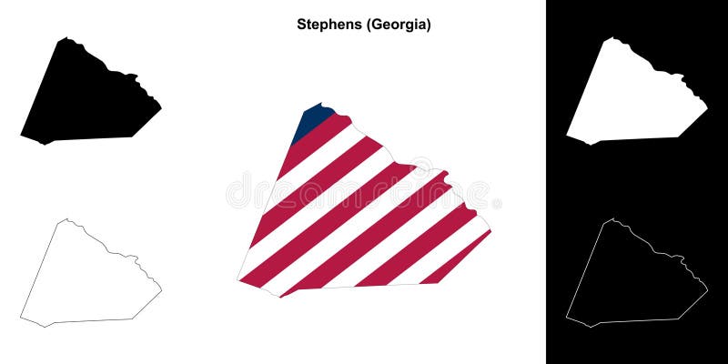 Stephens outline map stock vector. Illustration of contour - 323870483