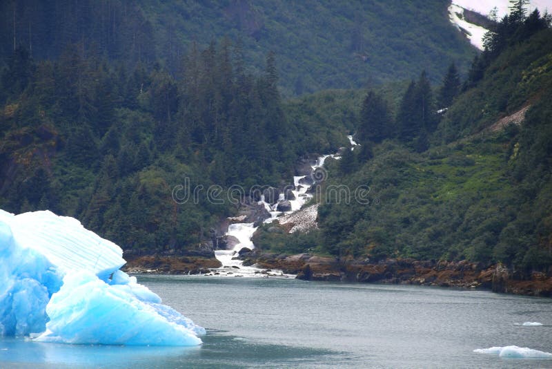 Waterfall in the Stephens Passage, Panhandle, Alaska Stock Photo ...