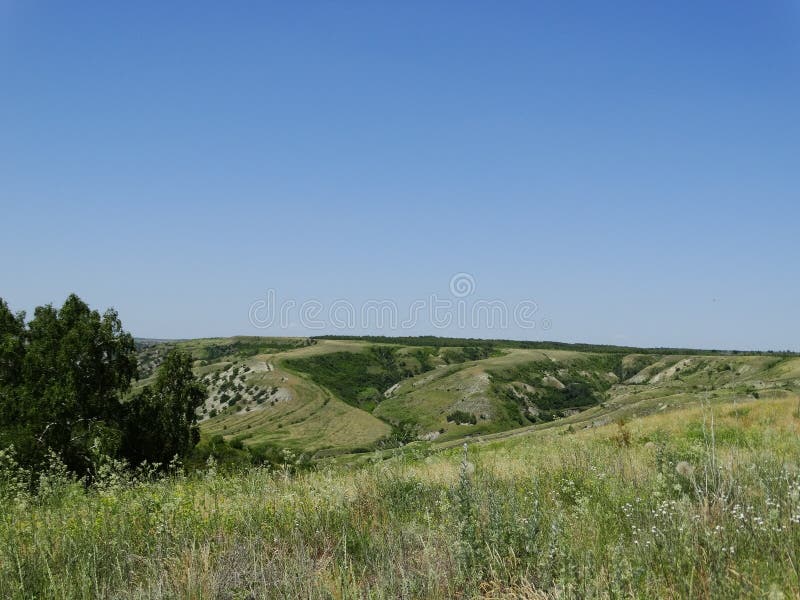 Landscapes of the Great Steppe Stock Image - Image of panoramic, meadow ...