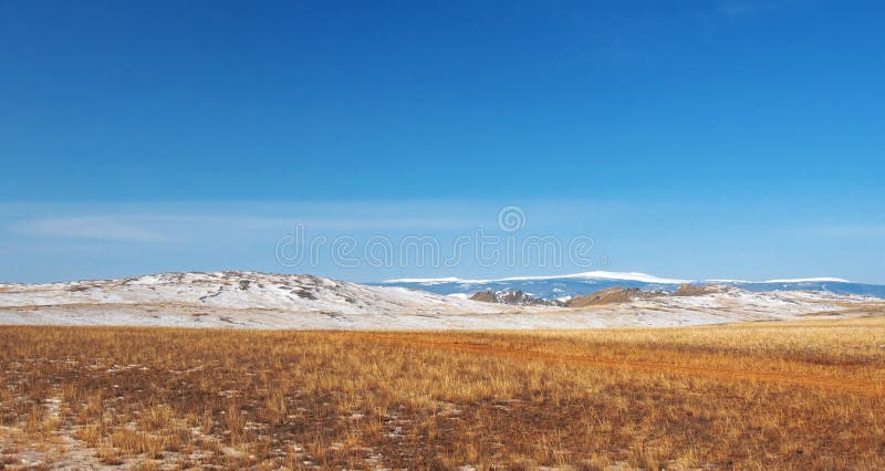 Steppe landscape stock photo. Image of dune, blue, green - 52291964