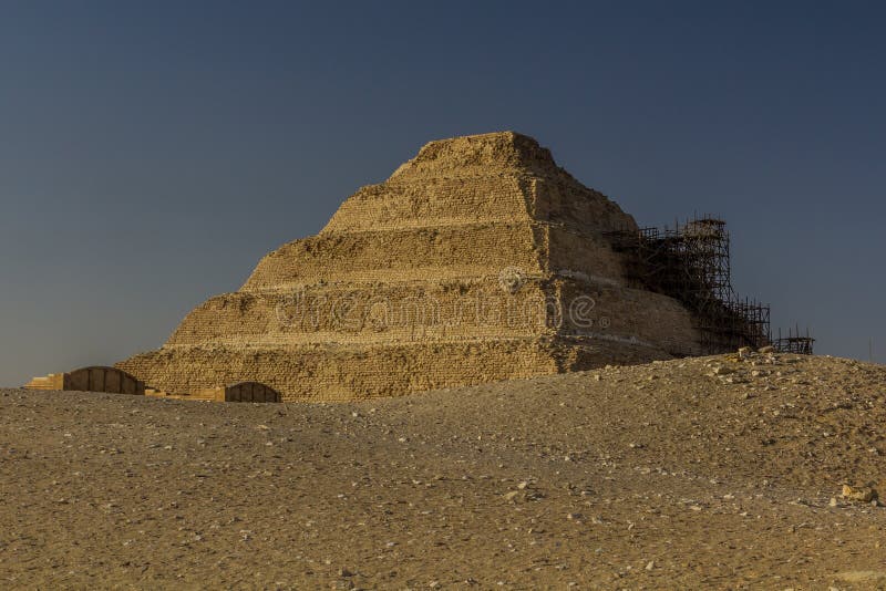 Stepped Pyramid of Djoser (Zoser) in Saqqara, Egy Stock Image - Image ...