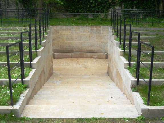 Stepped Seating in a Park Setting Stock Image - Image of relax ...