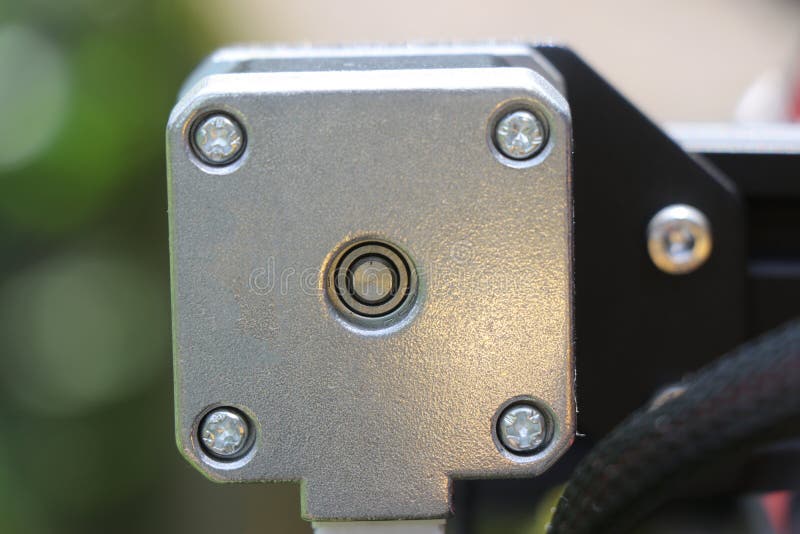 Stepper Motor Back Side View with View of Its Shaft and Its Bearings ...