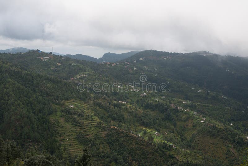Stepping Fields in Himalayas Stock Image - Image of field, terraced ...