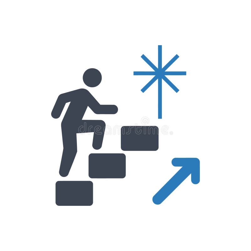 Stepping Goals Icon stock vector. Illustration of step - 361911726