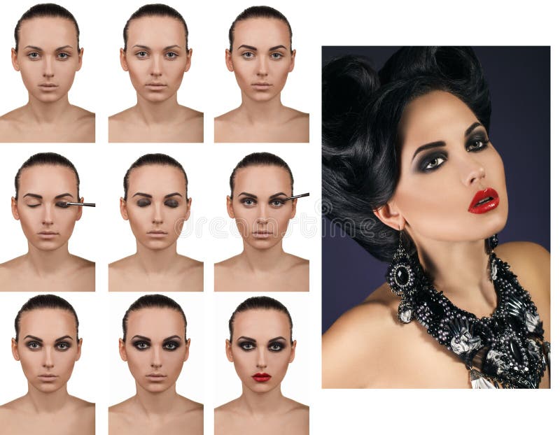 Stepping Makeup. the Final Result in the Image Stock Photo - Image of ...