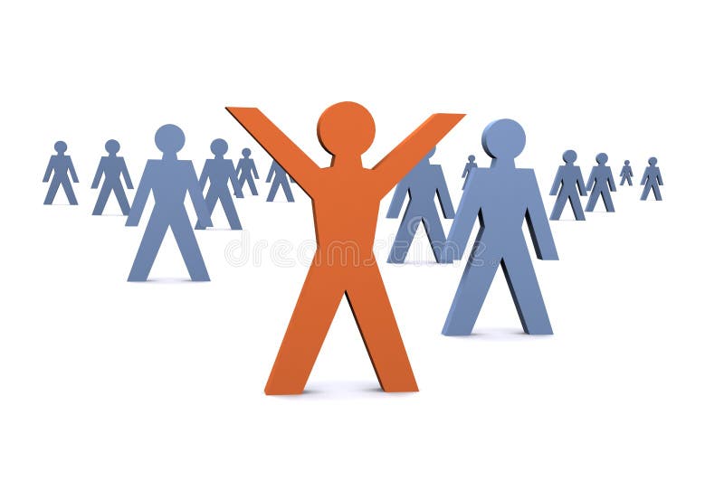 Stepping out of line stock illustration. Illustration of leader - 7159722