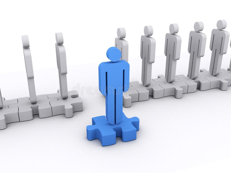 Stepping out of line stock illustration. Illustration of leader - 7159722