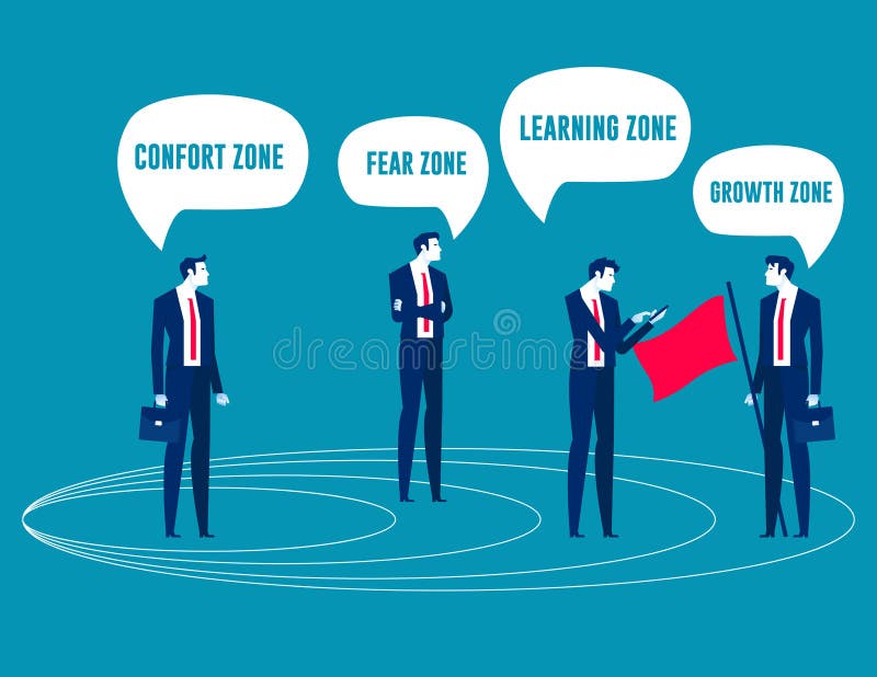 Stepping Outside Comfort Zone. Business Zone Vector Illustration Stock ...
