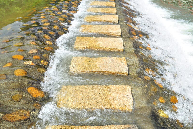 Stepping Stones Across Stream Stock Image - Image of path, creek: 24600001