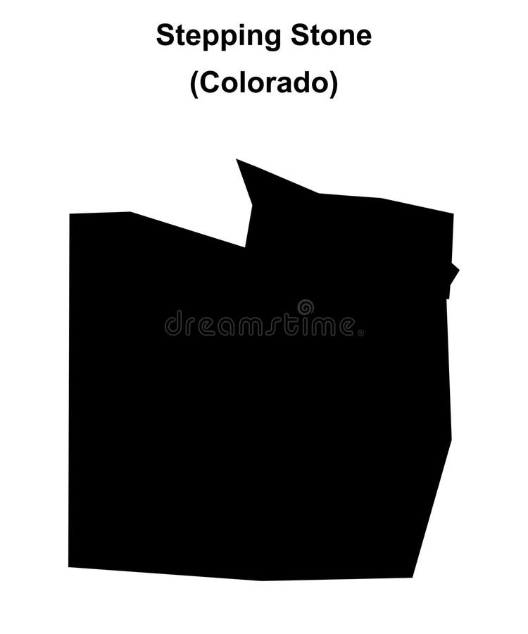 Stepping Stone outline map stock vector. Illustration of icon - 387017679