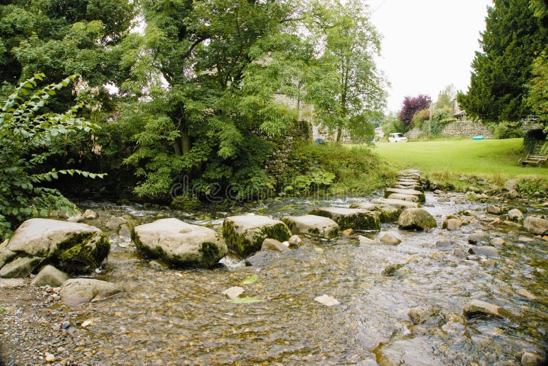 Stainforth Stepping Stones in the Yorkshire Dales Stock Image - Image ...