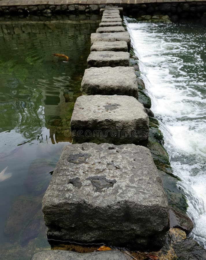 Stepping stones stock image. Image of flowing, ripples - 13798179