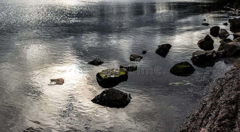 Stepping Stones Panorama Format Stock Photo - Image of panorama, river ...