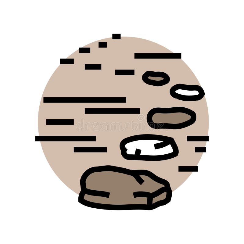 Stepping Stones Progress Color Icon Vector Illustration Stock Vector ...