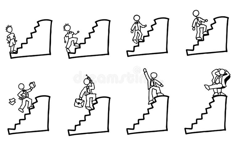 Stick Figure Up Steps Stock Illustrations – 42 Stick Figure Up Steps ...