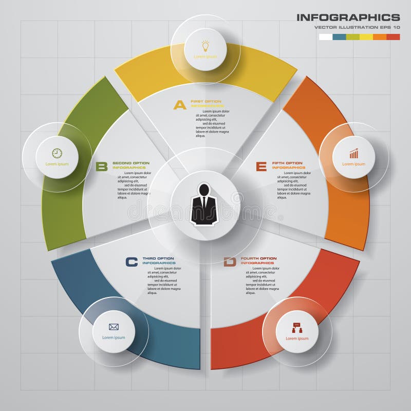 5 Steps Abstract Template/graphic or Website Layout. Stock Vector ...