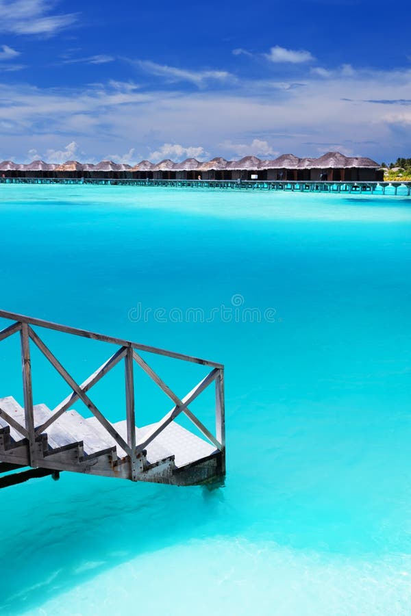 Steps into Amazing Blue Lagoon Stock Image - Image of outdoors ...