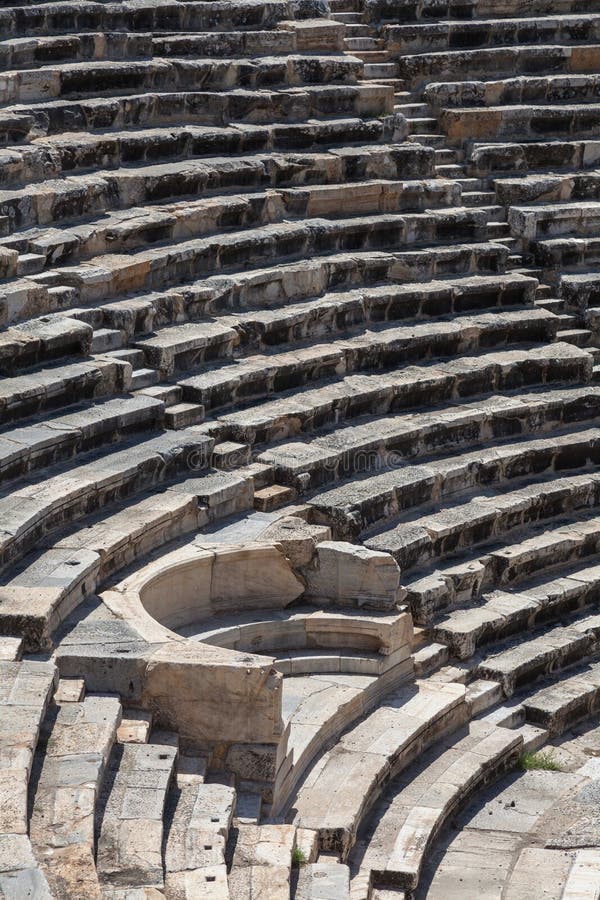 Steps of Ancient Amphitheater Stock Photo - Image of valley ...