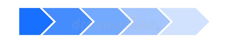 5 Steps Banner with Blue Gradient Color Stock Illustration ...