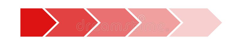 5 Steps Banner with Red Gradient Color Stock Illustration ...