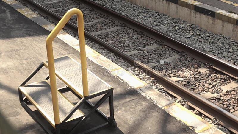 A Steps for Boarding and Disembarking Train Passengers on the Station ...