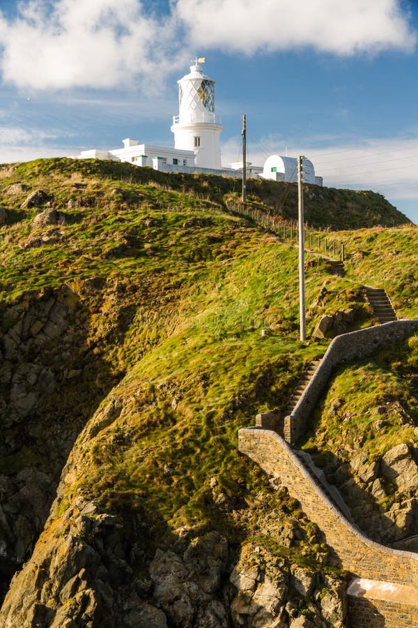 Steps and Bridge Leading To Strumble Head Lighthouse on the West Stock ...