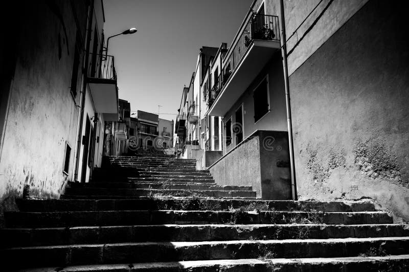 Steps between buildings stock photo. Image of steps - 276537072