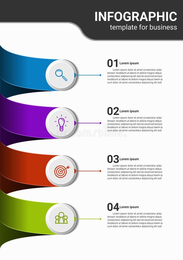 Steps Business Process Infographics Element Timeline Template Stock ...